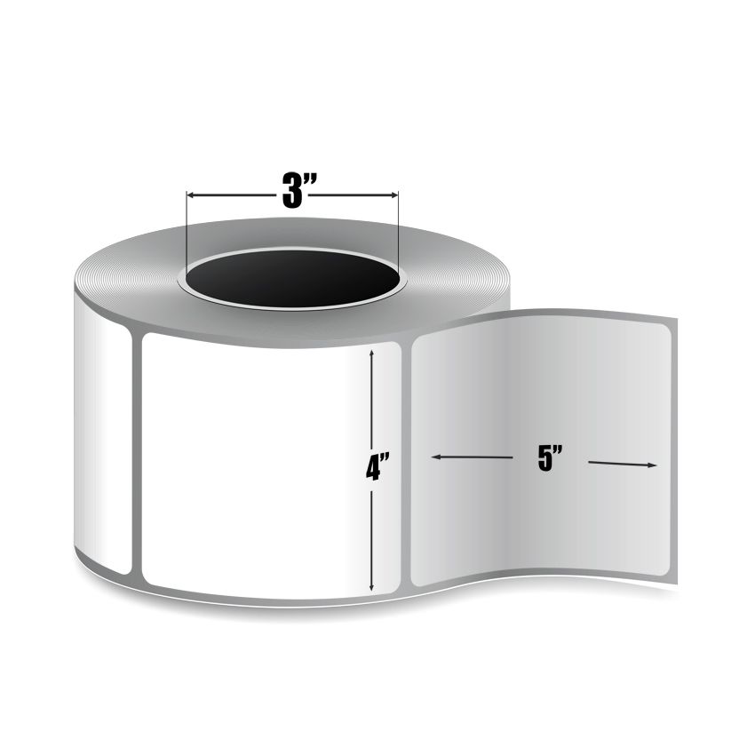 4" X 5" Industrial Thermal Transfer Labels (4 Rolls) - Ribbon Required ...