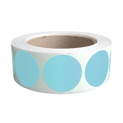 1.5" Light Blue Circle - Inventory Label (5 Rolls/Case) – BuyLabel.ca